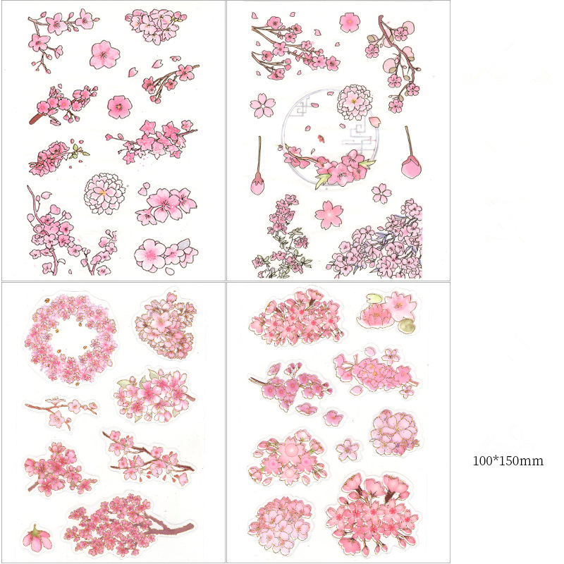 4Pcs Pink stickers Sakura Cherry Blossoms Decorati... – Vicedeal