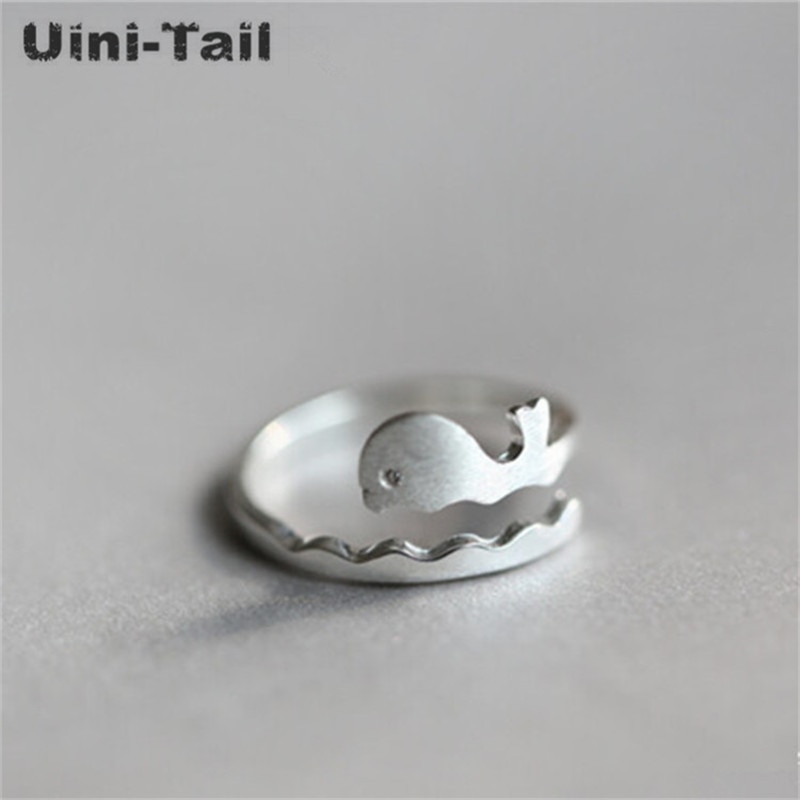 925 Sterling Silver Whale Wave Dolphin Ocean Ring ... – Grandado