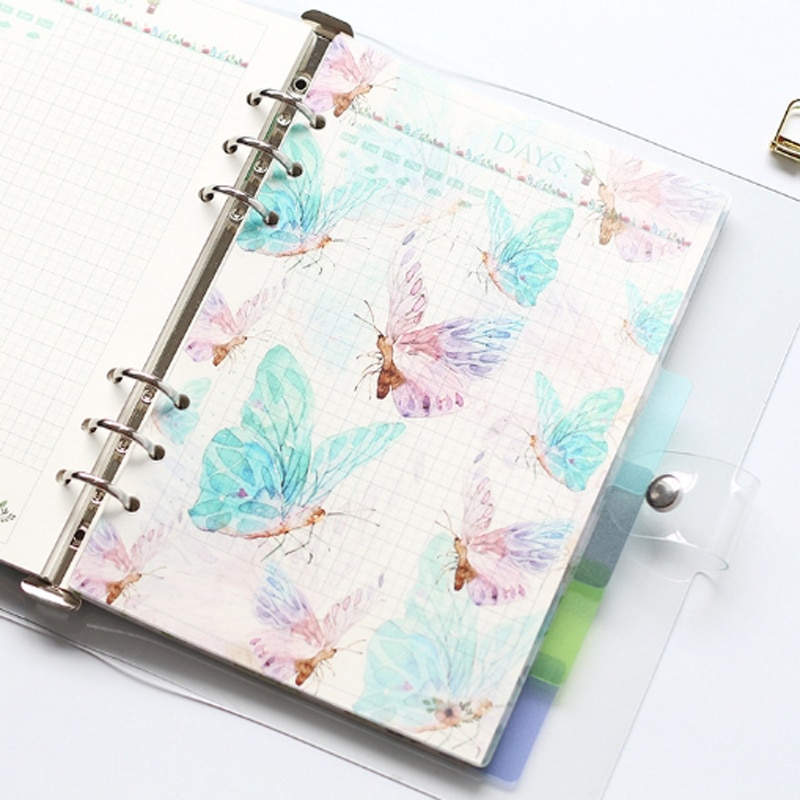 PP Transparent 6 Hole Color Index Page Hand Ledger... – Vicedeal