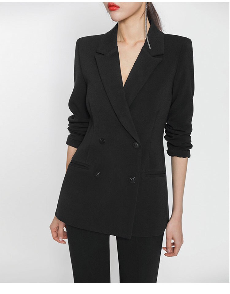 Mode 2 Delige Set Vrouwen Blazer Set Double-Breast... – Vicedeal