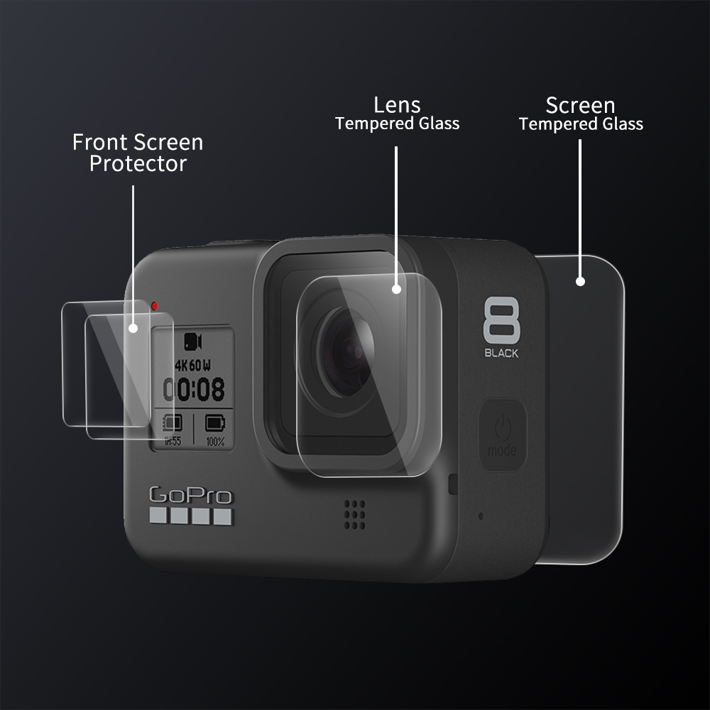 Schieten Voor Gopro Hero 8 Zwart Gehard Glas Scree... – Vicedeal