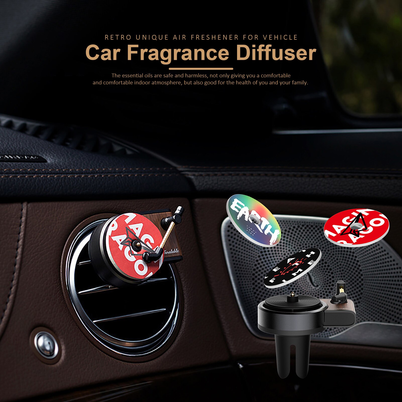 Car Fragrance Diffuser Retro Unique Air Fresher Ai... – Grandado