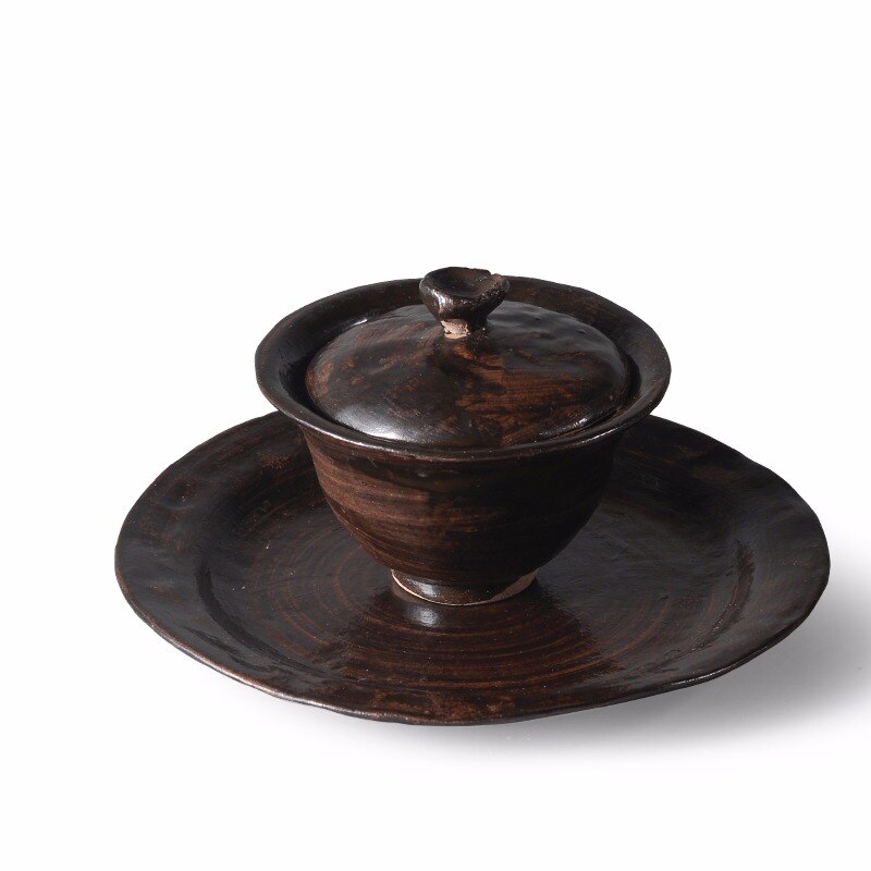 Pure handmade coarse pottery bowl covered with a s... – Grandado