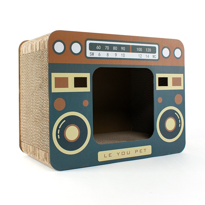 Cat House Retro Radio Shape Vertical Cat Scratchin... – Grandado