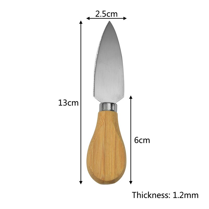 Stainless Steel Nice Cheese Knife Silver Bamboo Ha... – Grandado