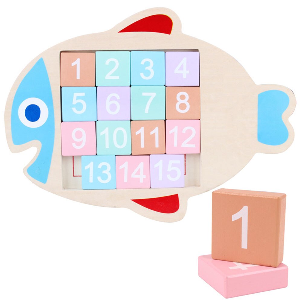 Wooden Fish Shape Digital Numbers Toy 1-15 Brain T... – Grandado