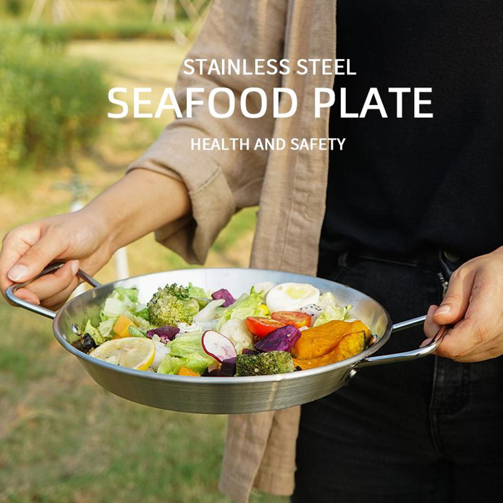 Stainless Steel Comal Flat Top BBQ Cooking Griddle... – Grandado