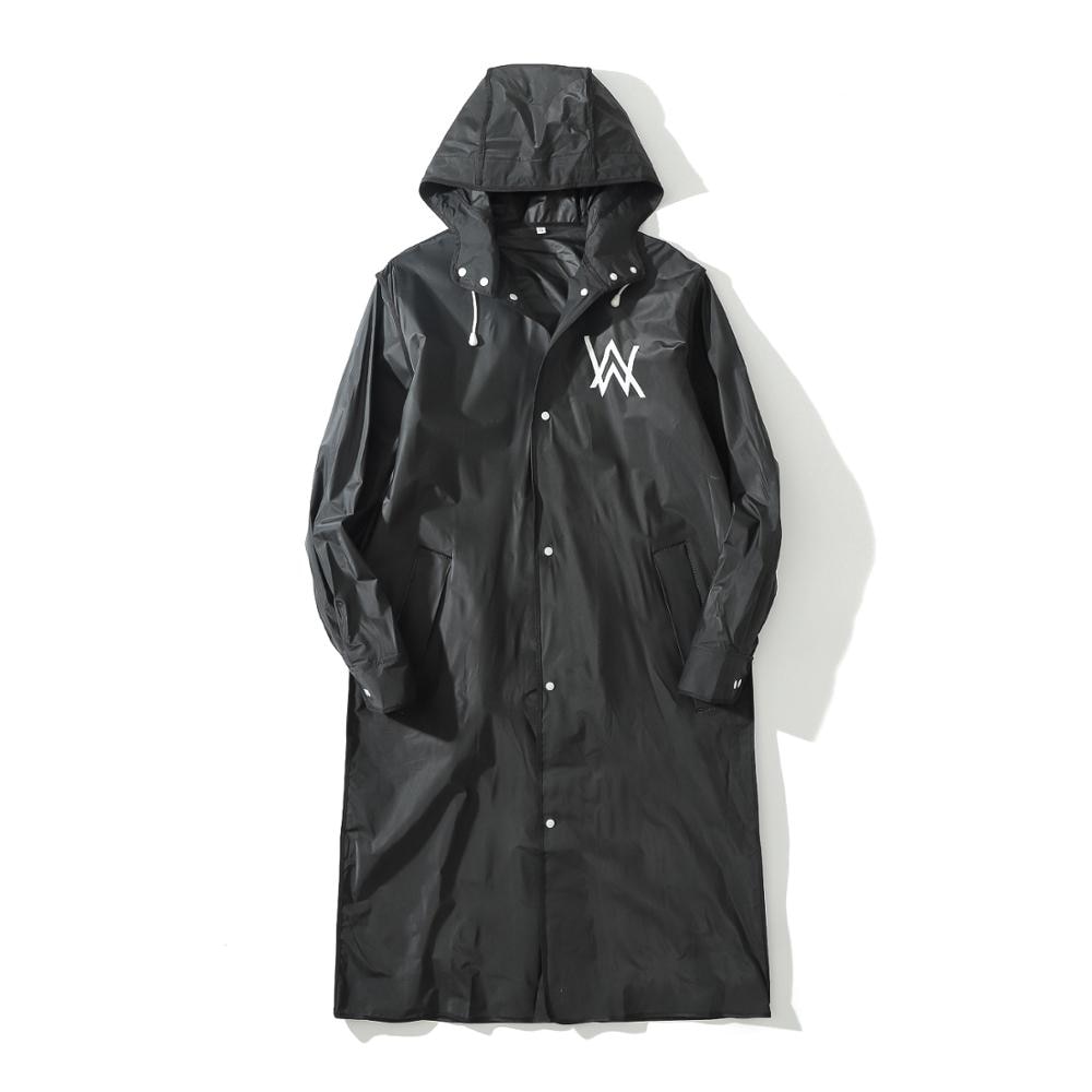 DARK ICON Long Street Rain Coat with Hoodie Printe... – Grandado
