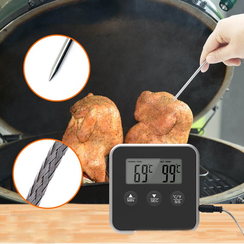 Electronic Digital LCD Food Thermometer Probe BBQ ... – Vicedeal