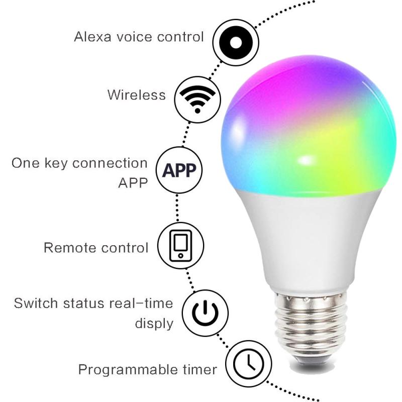 Smart LED Lamp RGB 10W Bluetooth Wifi APP Controle... – Grandado
