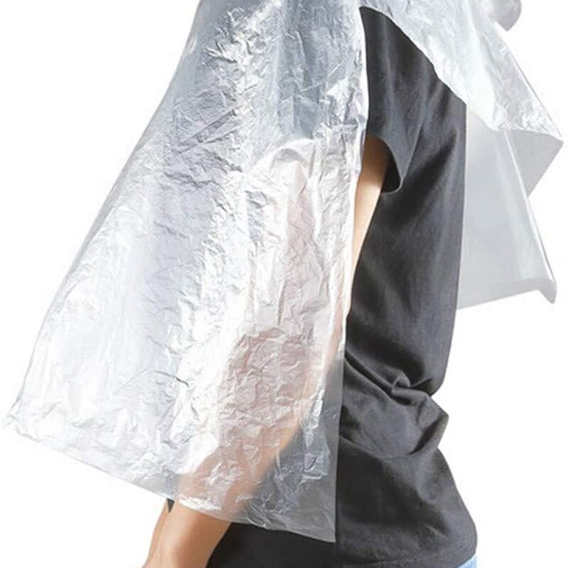 200Pcs PE Apron Disposable Long Barber Wai Cloth P... – Grandado