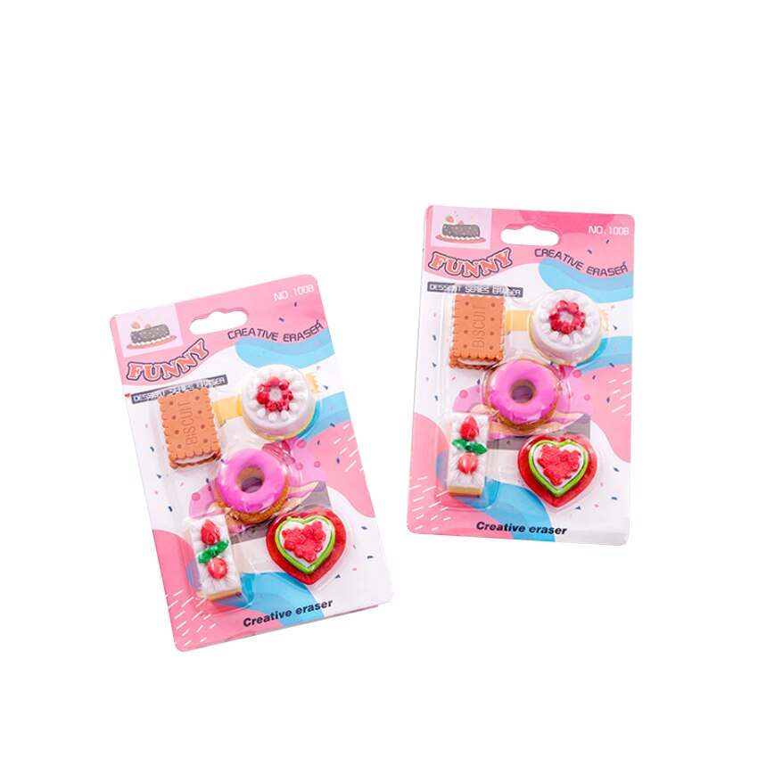 12packs/lot Kawaii Cookie Donut Eraser Set funny s... – Vicedeal
