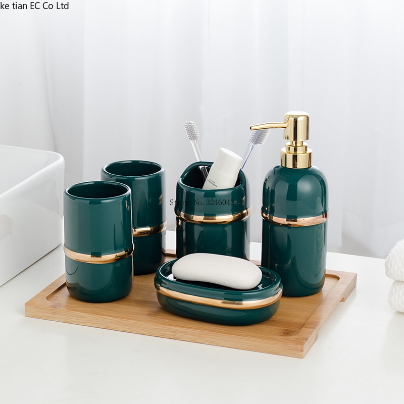 European light luxury bathroom set five-piece Cera... – Grandado