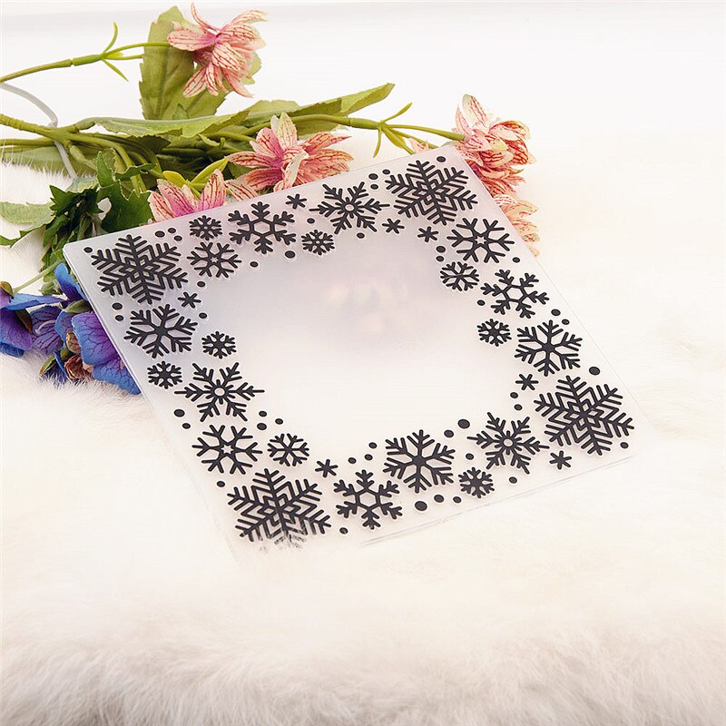 Snow Border Embossing Folders Plastic Halloween Sc... – Grandado