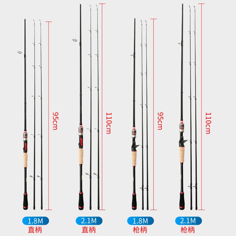 Fishing Pole Adults Carbon Spinning Casting Rod Fi... – Grandado
