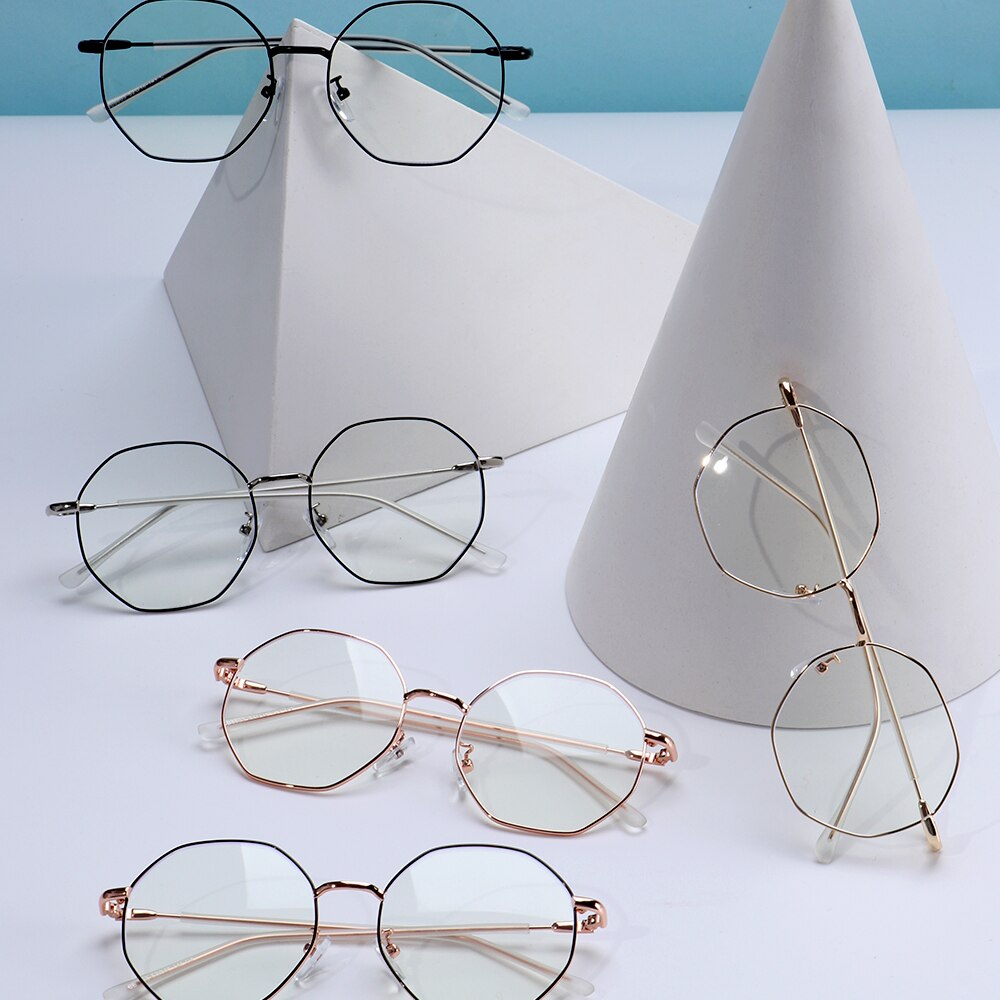 Simple Unisex Metal Glasses Anti-Radiation Blue Li... – Vicedeal