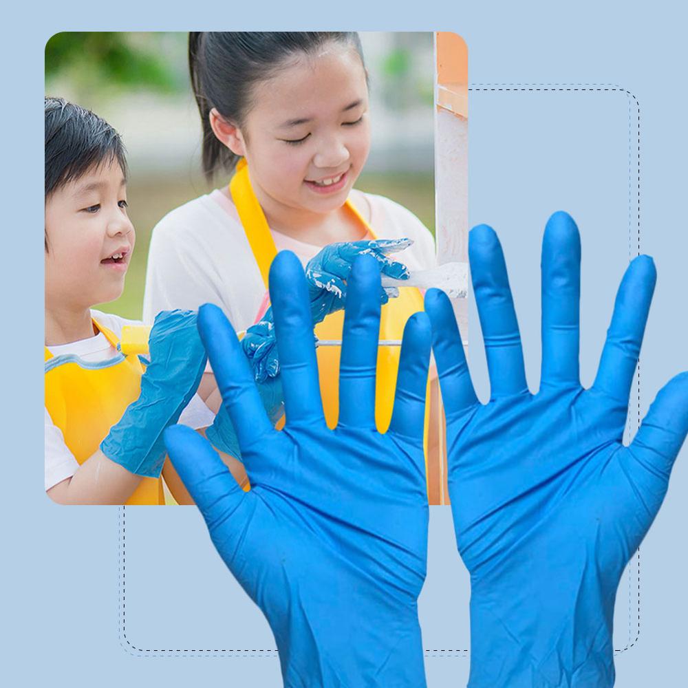 20Pcs Children's Blue Disposable Latex Gloves Scho... – Grandado