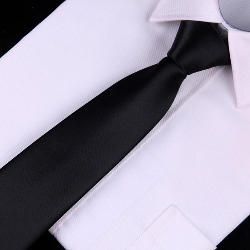 Tie For Men Business Suits Slim Zipper Narrow Simp... – Grandado