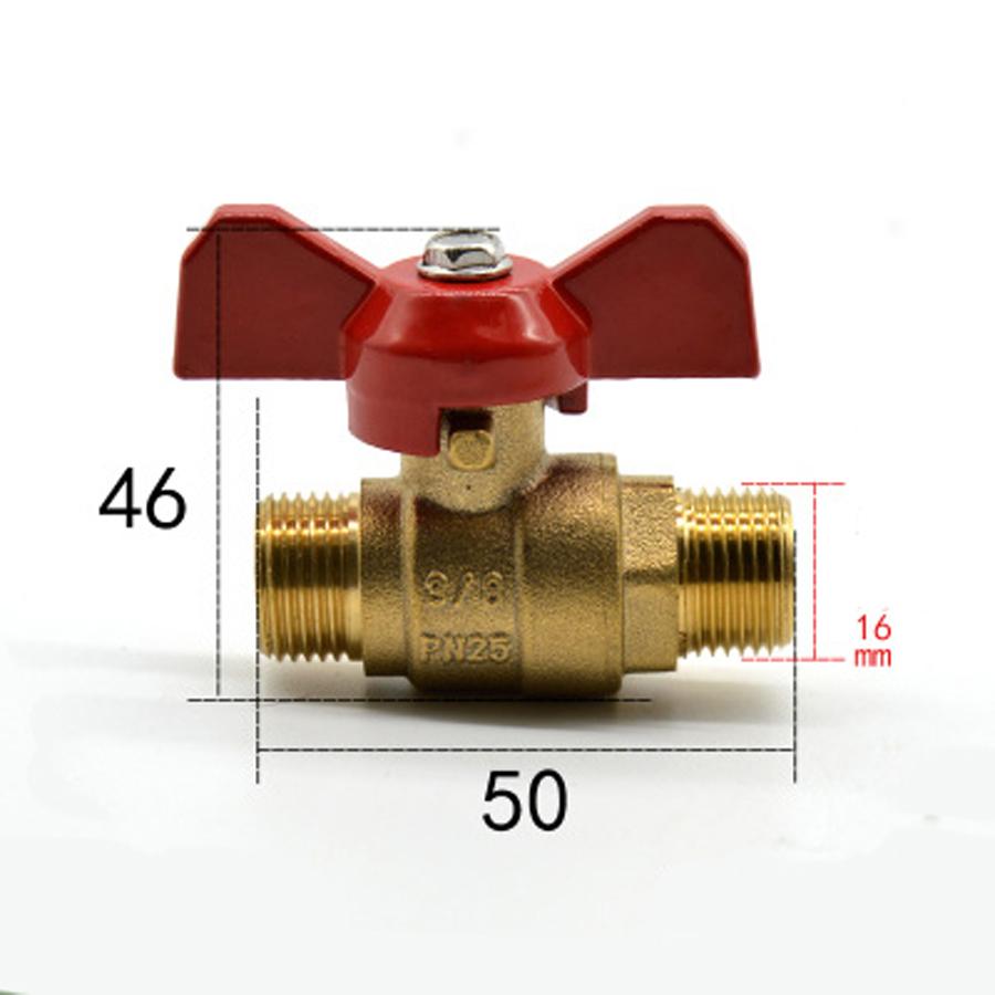 DN10 G 3/8" BSP Male Brass Ball Valve Water Gas Oi... – Vicedeal