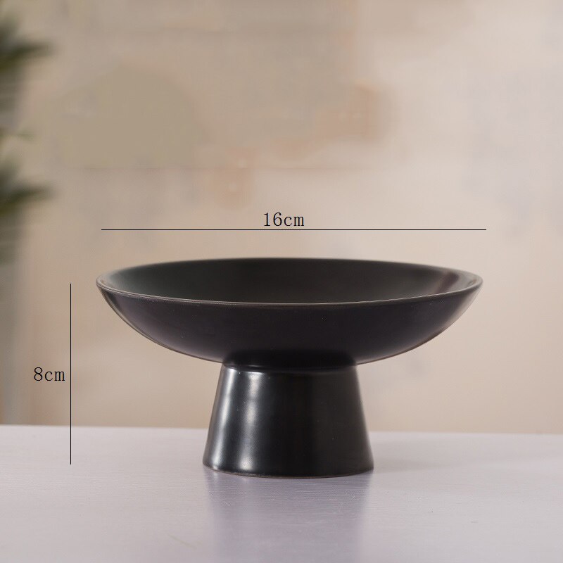 Chinese Retro Style Solid Color High Feet Ceramic ... – Grandado