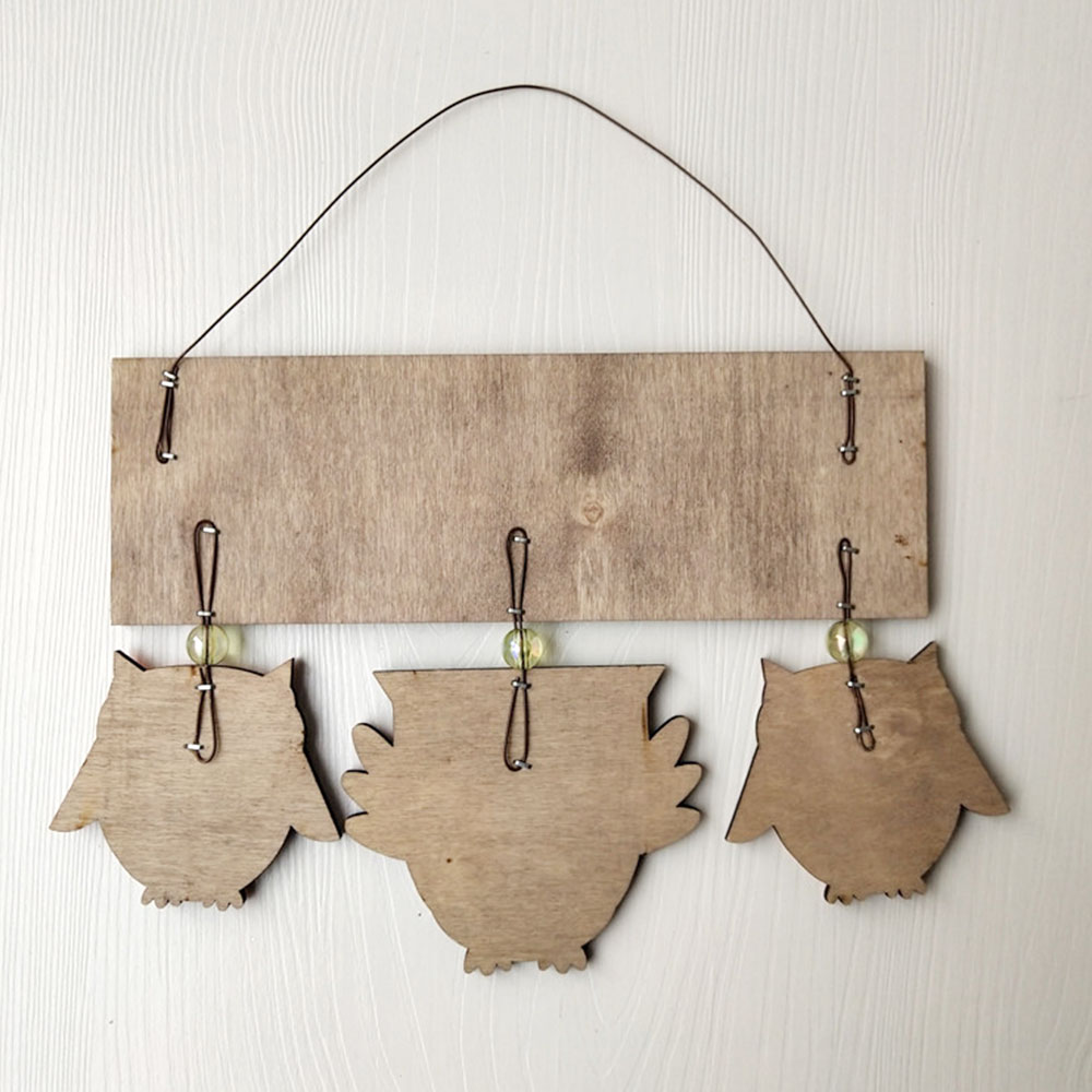 Owls Hanging Hello Wooden Welcome Sign Plaque Home... – Grandado