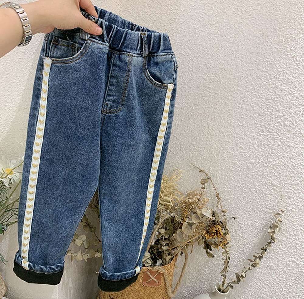 Warm Winter Baby Girls Jeans Pants Kids Velvet Tro... – Vicedeal