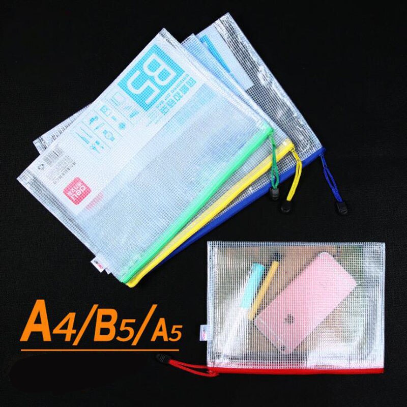 School Vergaderzaal (A4/A5/B4/B5) mesh Zak Rits Pa... – Vicedeal