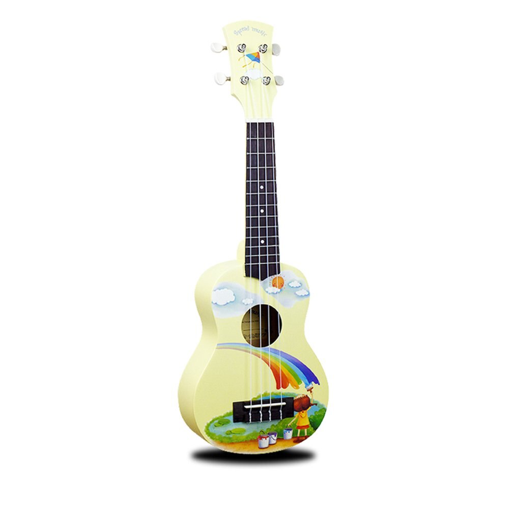 Ukulele 21 Inch Handgeschilderde Cartoon Patroon 4... – Vicedeal