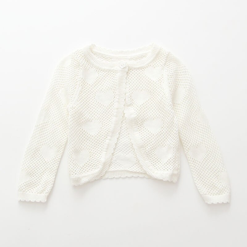 Pink Girls Cardigans Sweater Jacket Kids Ivory Gir... – Grandado
