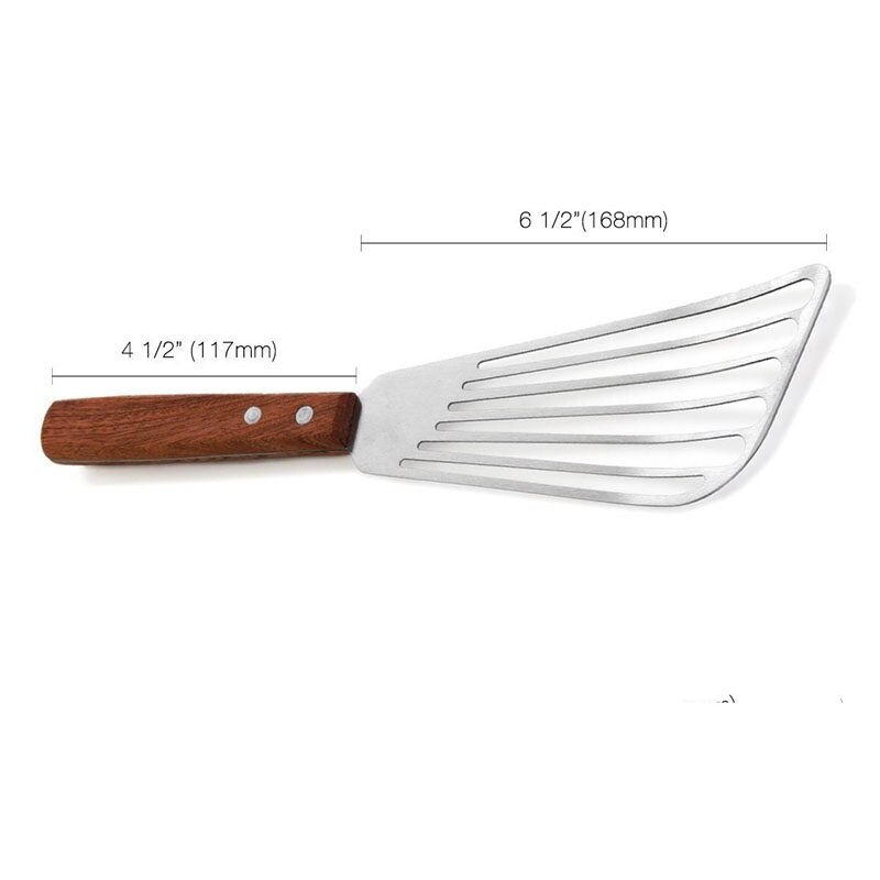 Fish Spatula Metal Stainless Steel Blade With Wood... – Vicedeal