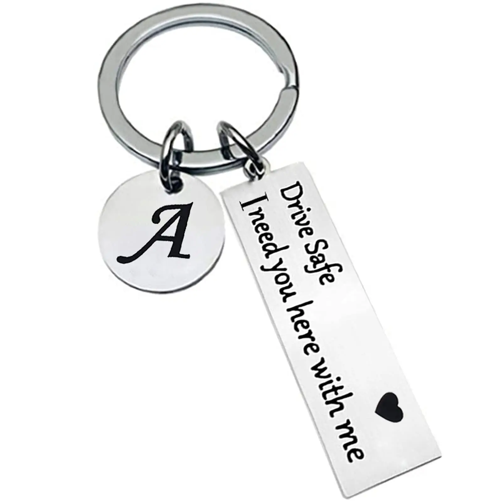 Drive Safe Keychains A-Z Initials Letters Men Wome... – Grandado