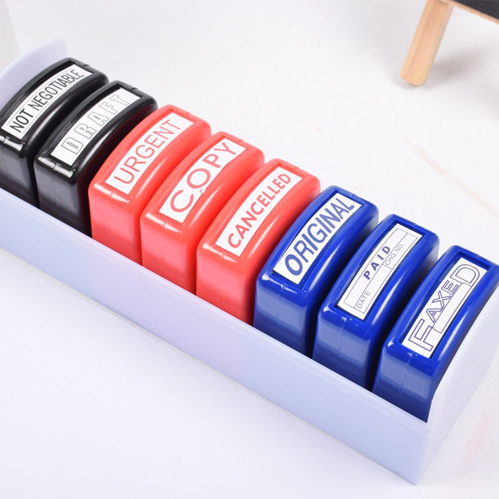 8 kinds of Teacher Comments Colorful Ink Pad Stamp... – Grandado