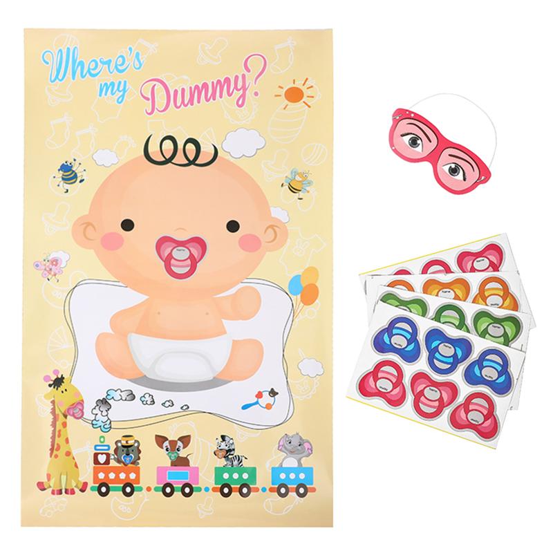 1 Set Poster Match Game Baby Dummy Themed Sticker ... – Vicedeal