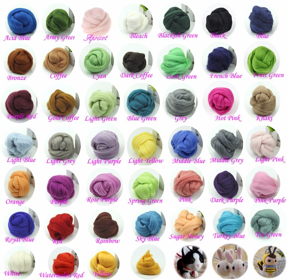 Needlefelting Wol Criedale Top Zwervende Geverfd S... – Grandado