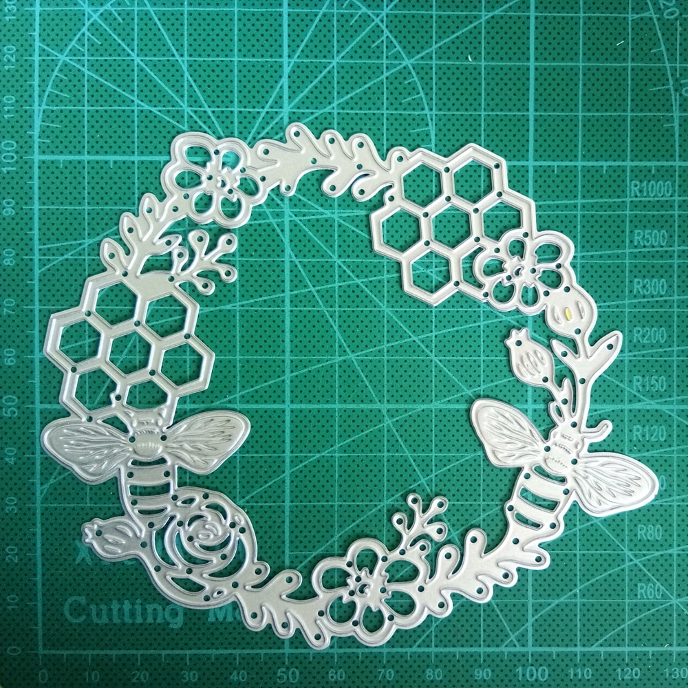 Metal Cutting Dies Bee Lace Wreath Frame dies For ... – Grandado