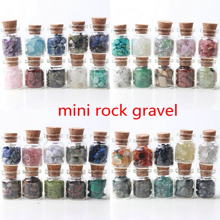 40pcs/box Natural Mini Rock Gravel/rough Gems Bott... – Grandado
