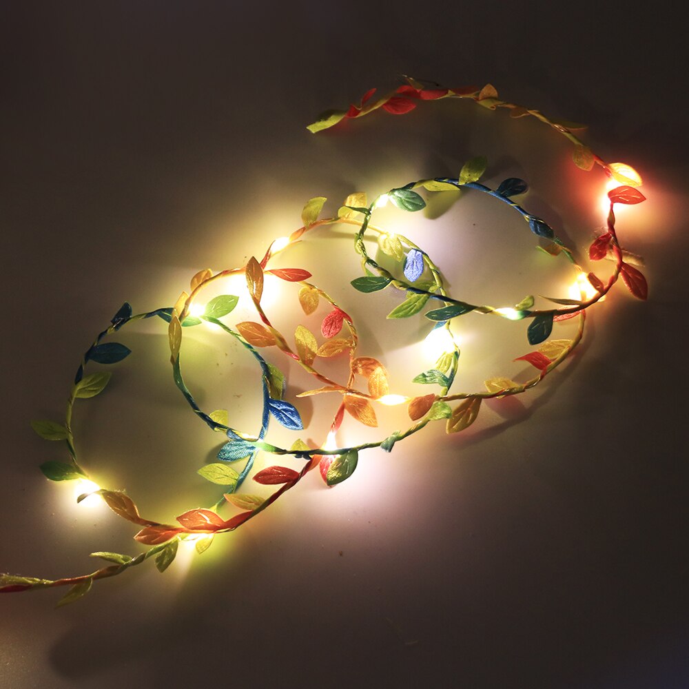 Battery Powered LED Leaf Garland String 2M/3M/5M/1... – Vicedeal