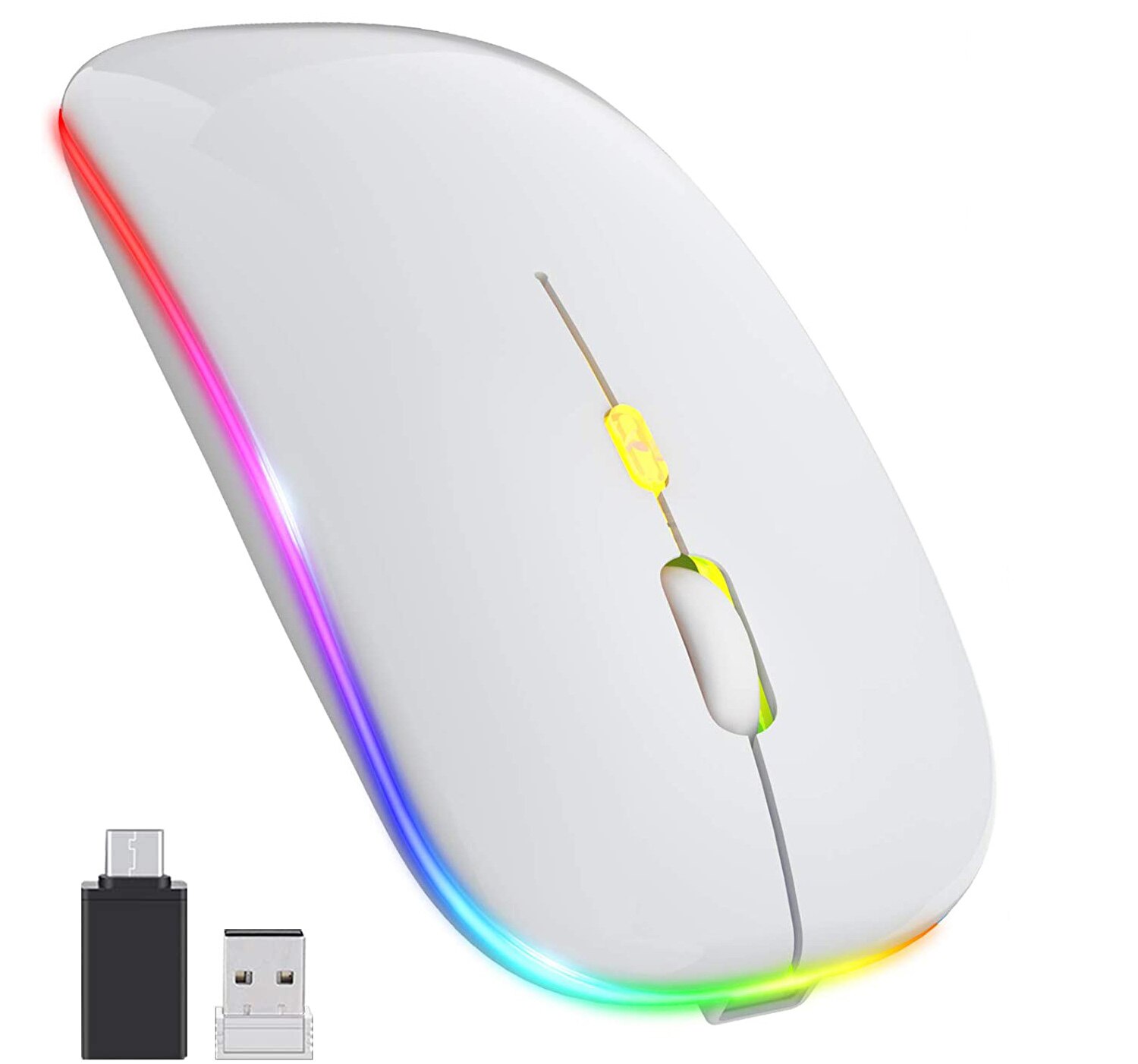 LED Wireless Mouse Rechargeable Slim Silent 2.4G P... – Grandado