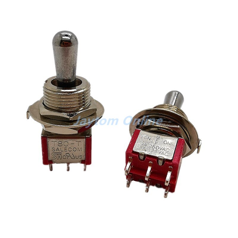 2pcs T80-T 12mm ON-OFF-ON DPDT 6Pin 3Position Main... – Grandado