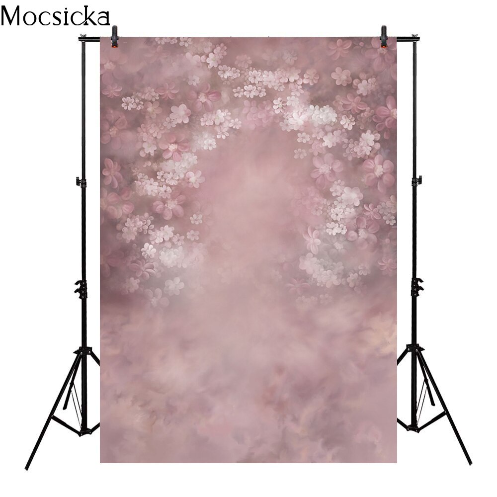 Pink Floral Abstract Texture Backdrop Studio Flowe... – Grandado
