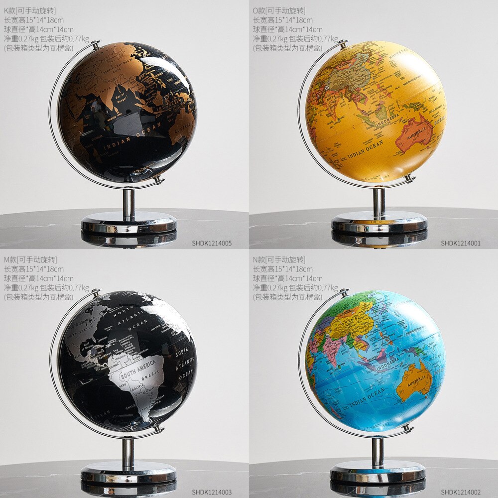 World Globe Figurines For Interior Geography Retro... – Vicedeal
