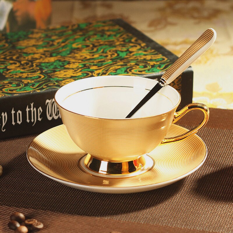 Engeland royal bone china golden coffee cup schote... – Grandado