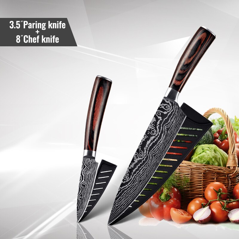 1806D1 8'' küche Messer-Set Utility kochmesser Sha... – Vicedeal