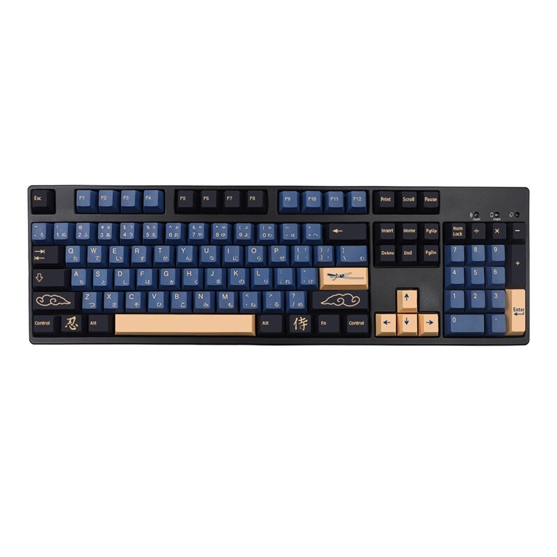 135 Keys/Set Blue Samurai Theme PBT Dye Subbed Key... – Vicedeal