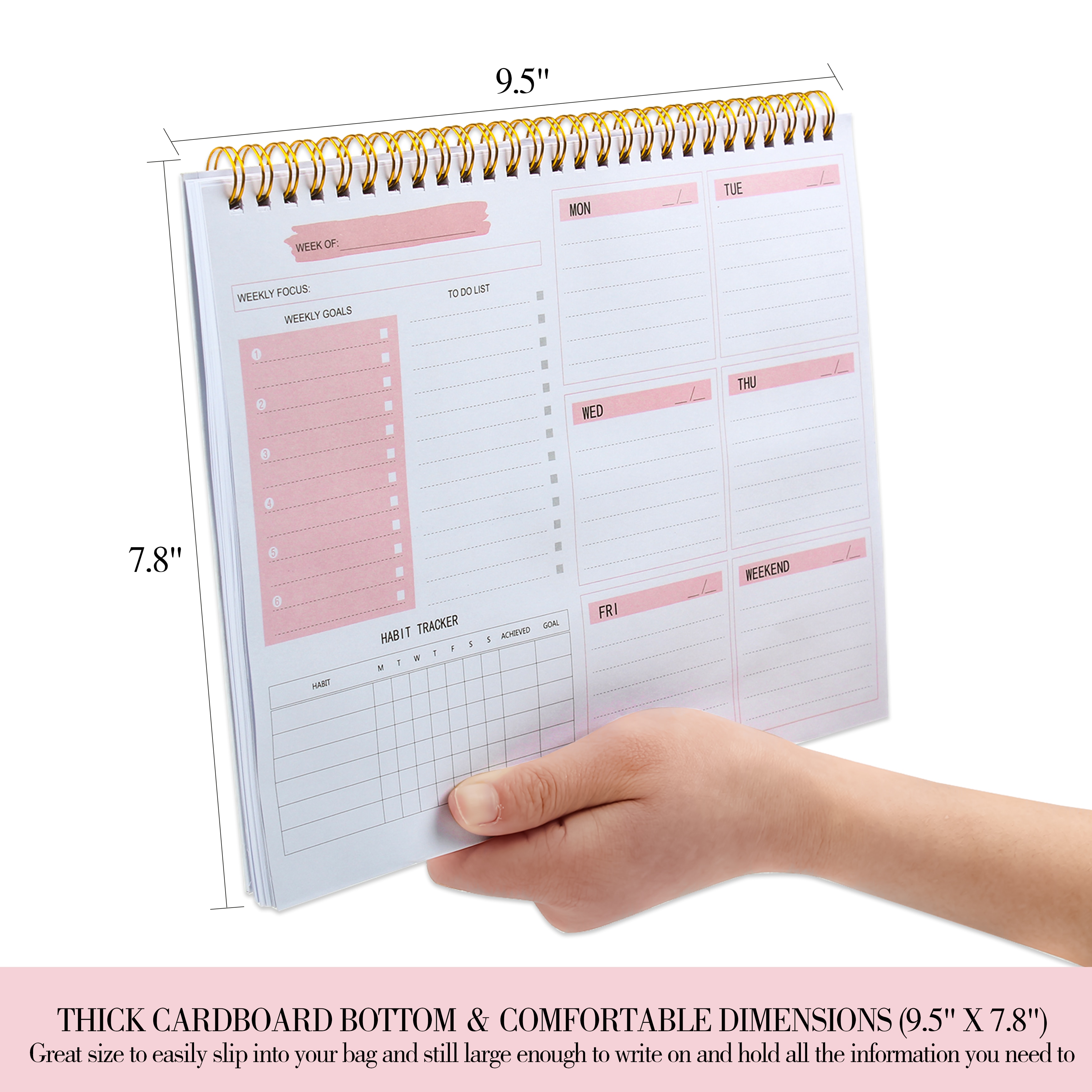 Daily Weekly Non-dated Planner Agendas Desktop Not... – Grandado