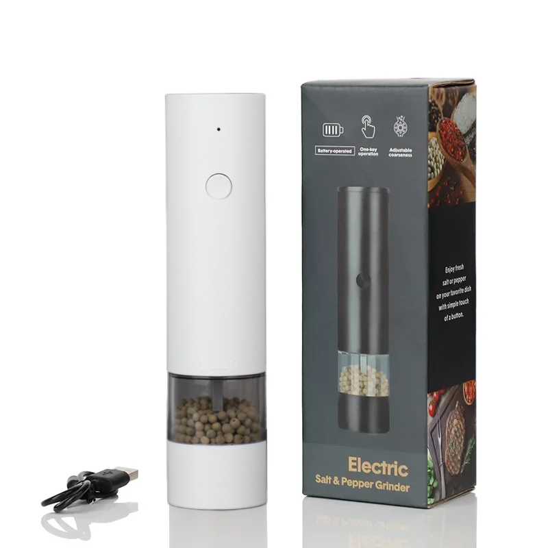 White USB Electric Salt and Pepper Grinder Automat... – Vicedeal