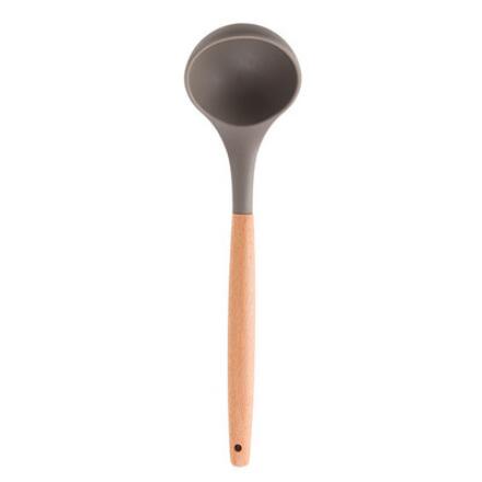 Non-stick pan wooden handle silicone soup spoon fi... – Grandado