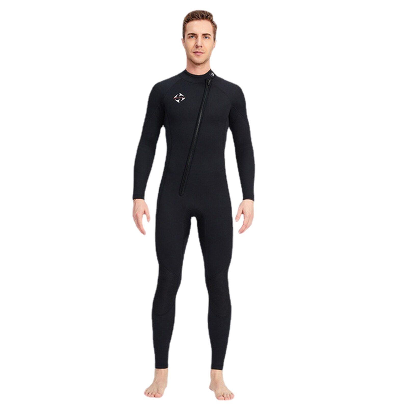3mm Neoprene Wetsuit Full Body Diving Suit Front Z... – Grandado