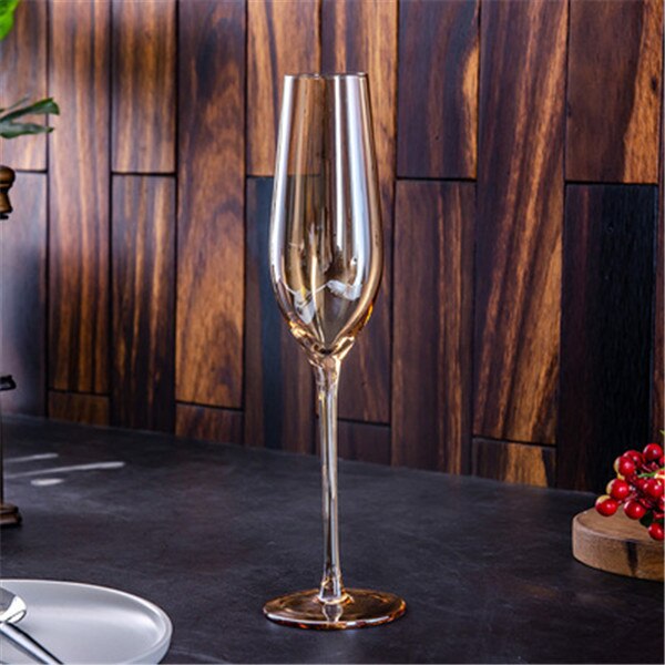 2Pcs Amber Plating Goblet Crystal Champagne Glass ... – Grandado