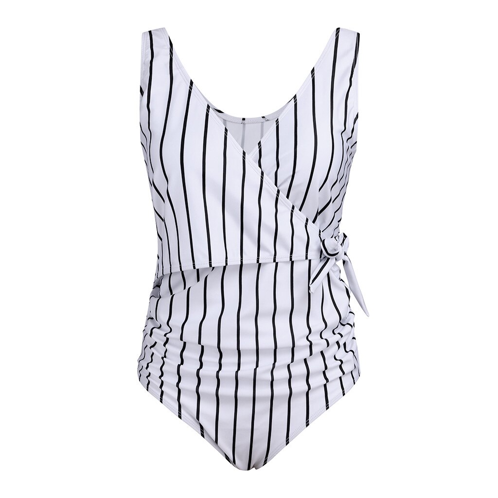 Frauen Mutterschaft Schwangere Badeanzug Streifen ... – Vicedeal